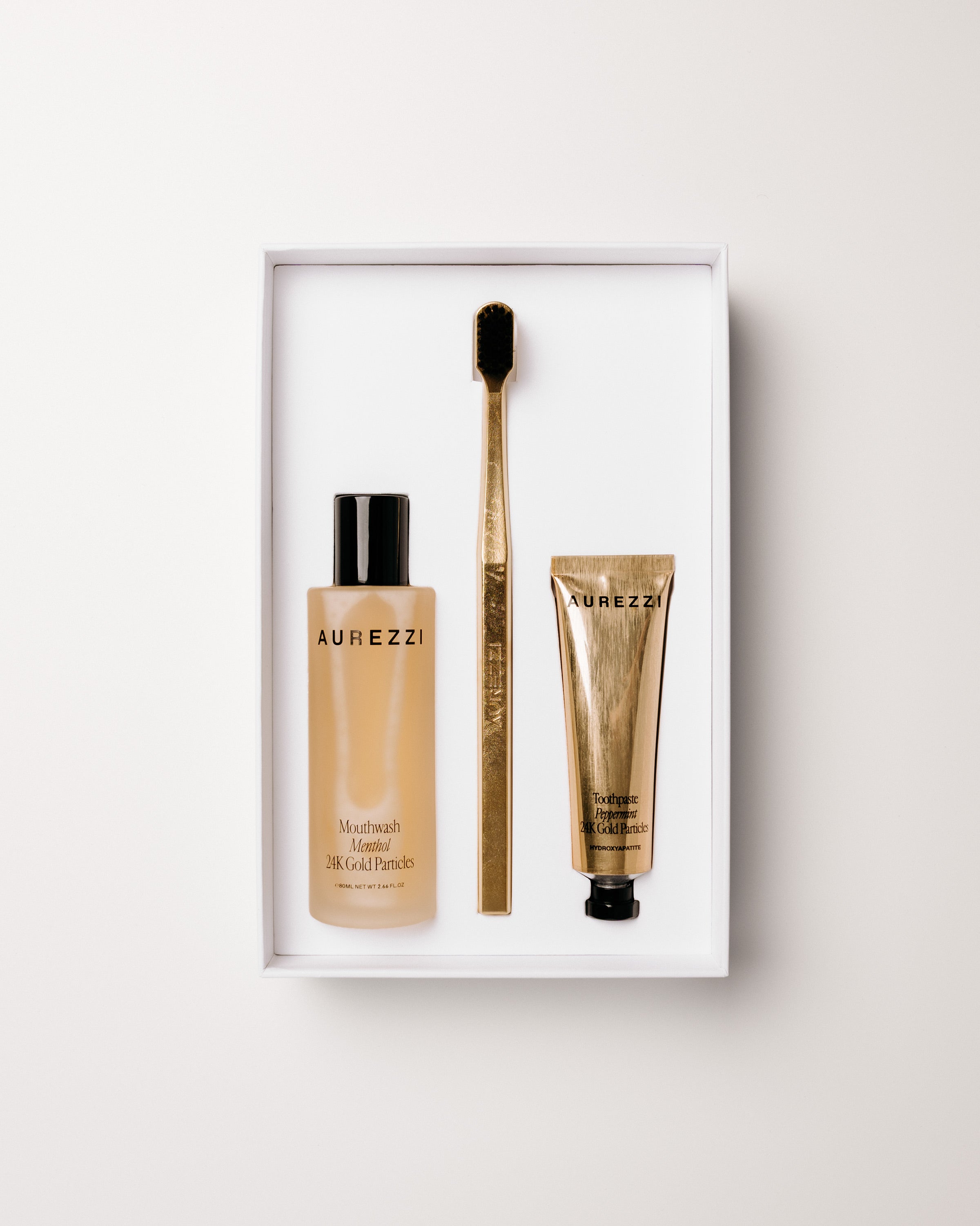 Travel Trio Gold - Black Bristles – AUREZZI